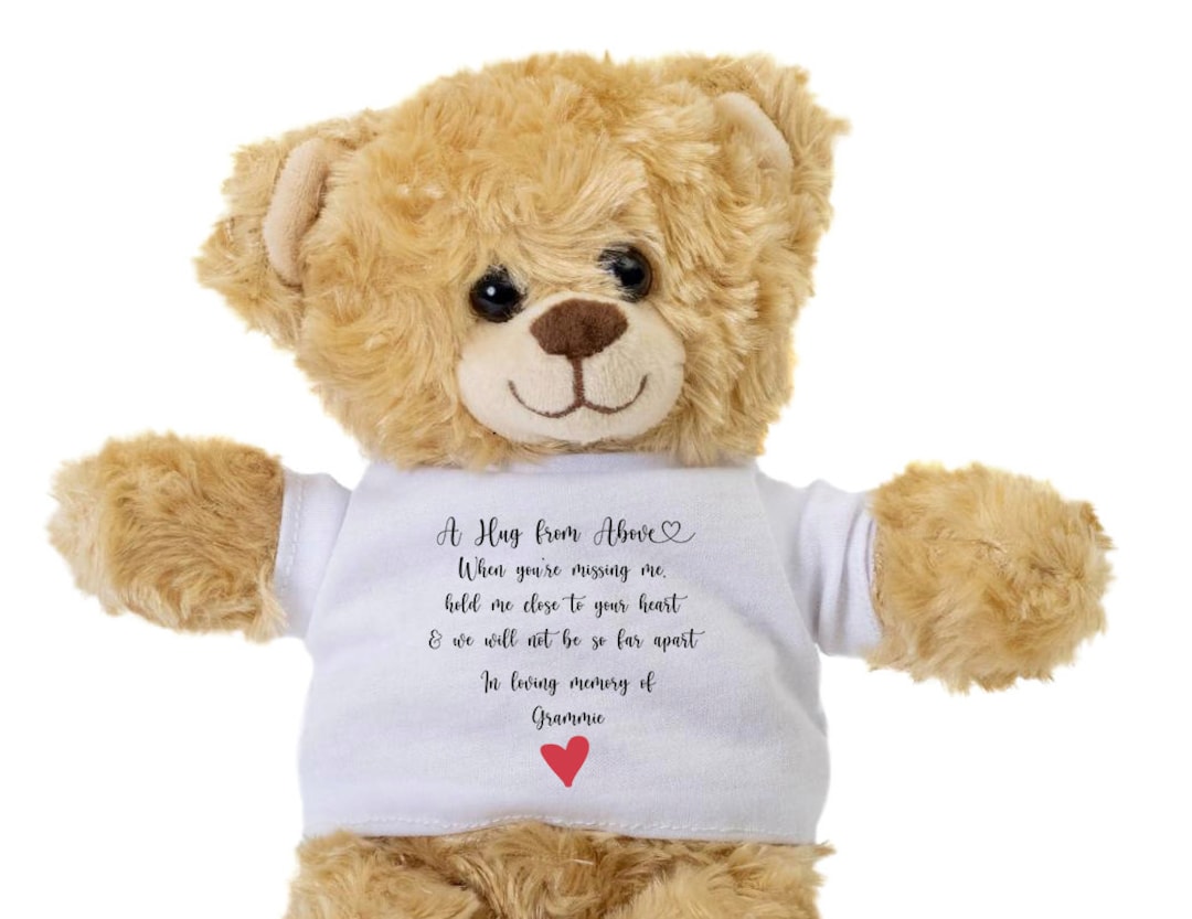 A Hug From Above Personalized Teddy Bear, Memorial Gift for Loss of ...