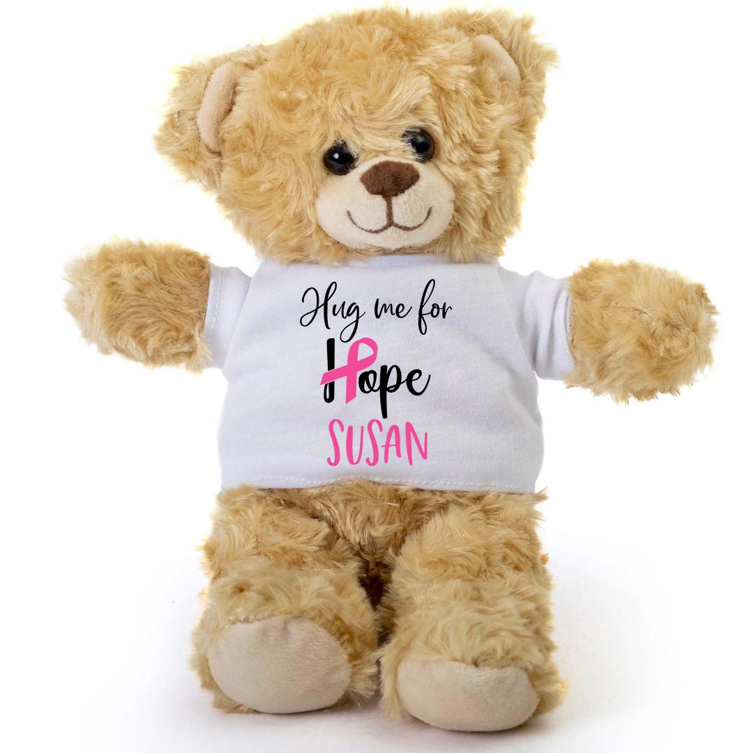 Hug Me for Hope, Teddy Bear Gift, Breast Cancer Gift, Fight Cancer ...