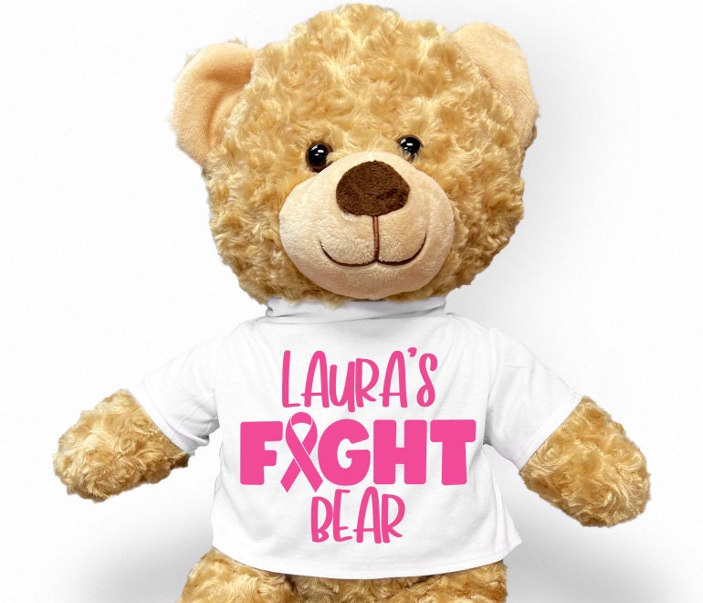Fight Breast Cancer Bear, Cancer Warrior, Customized Teddy Bear Gift ...