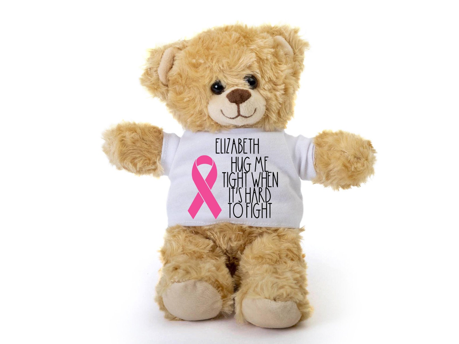 Teddy Bear Gift, Breast Cancer Gift, Fight Cancer, Plush Stuffed Bear ...