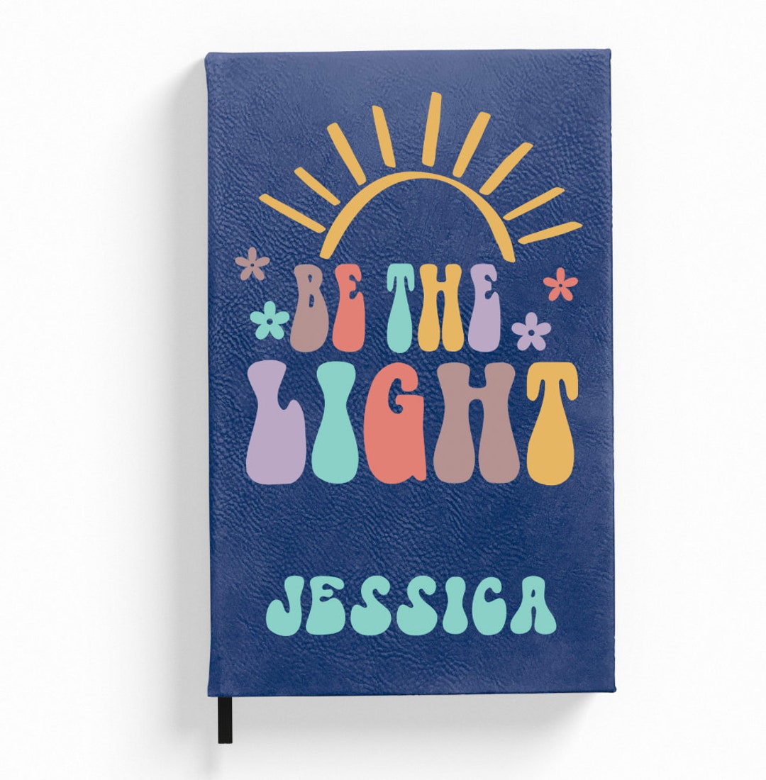 Be the Light Journal, Retro Journal, Personalized Leather Journal ...