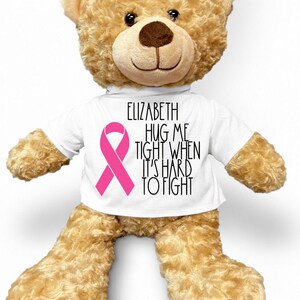 Teddy Bear Gift, Breast Cancer Gift, Fight Cancer, Plush Stuffed Bear ...