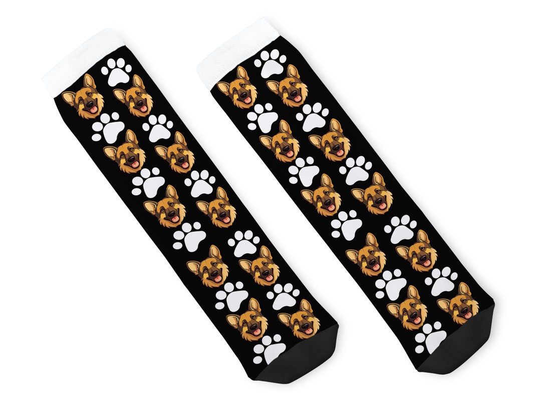 German Shepherd Socks for Kawaii Dog Lovers, German Shepherd Gift ...