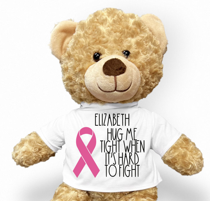 Teddy Bear Gift, Breast Cancer Gift, Fight Cancer, Plush Stuffed Bear ...