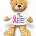 Teddy Bear Gift, Breast Cancer Gift, Fight Cancer, Plush Stuffed Bear ...