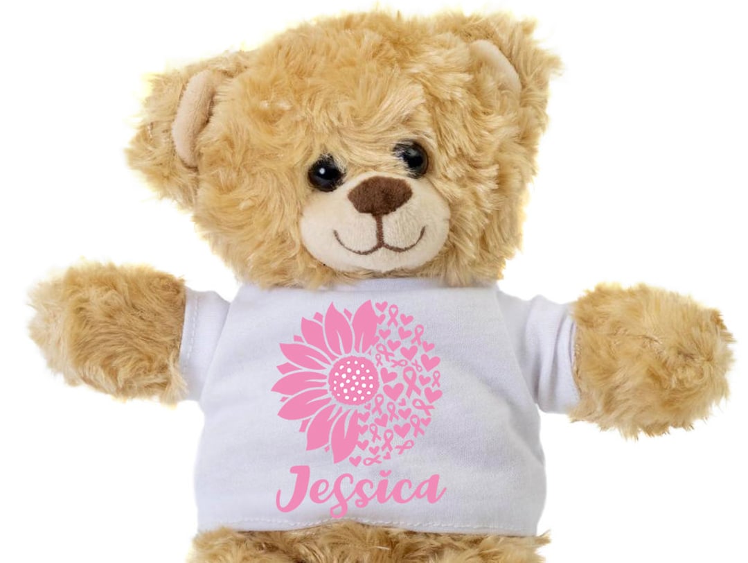 Teddy Bear Gift, Breast Cancer Gift, Sunflower Gift, Fight Cancer ...