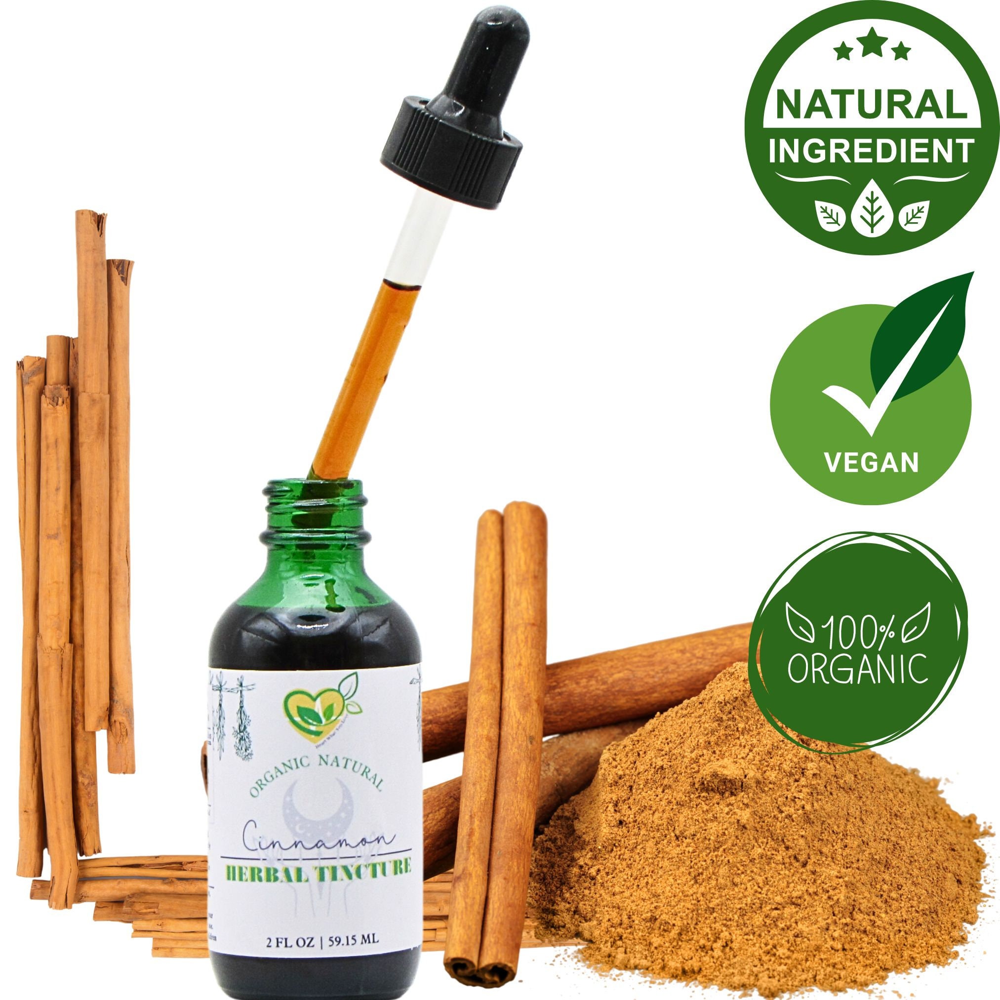 Cinnamon Ceylon Tincture Pure Premium Organic Liquid Herbal Drops Plant ...