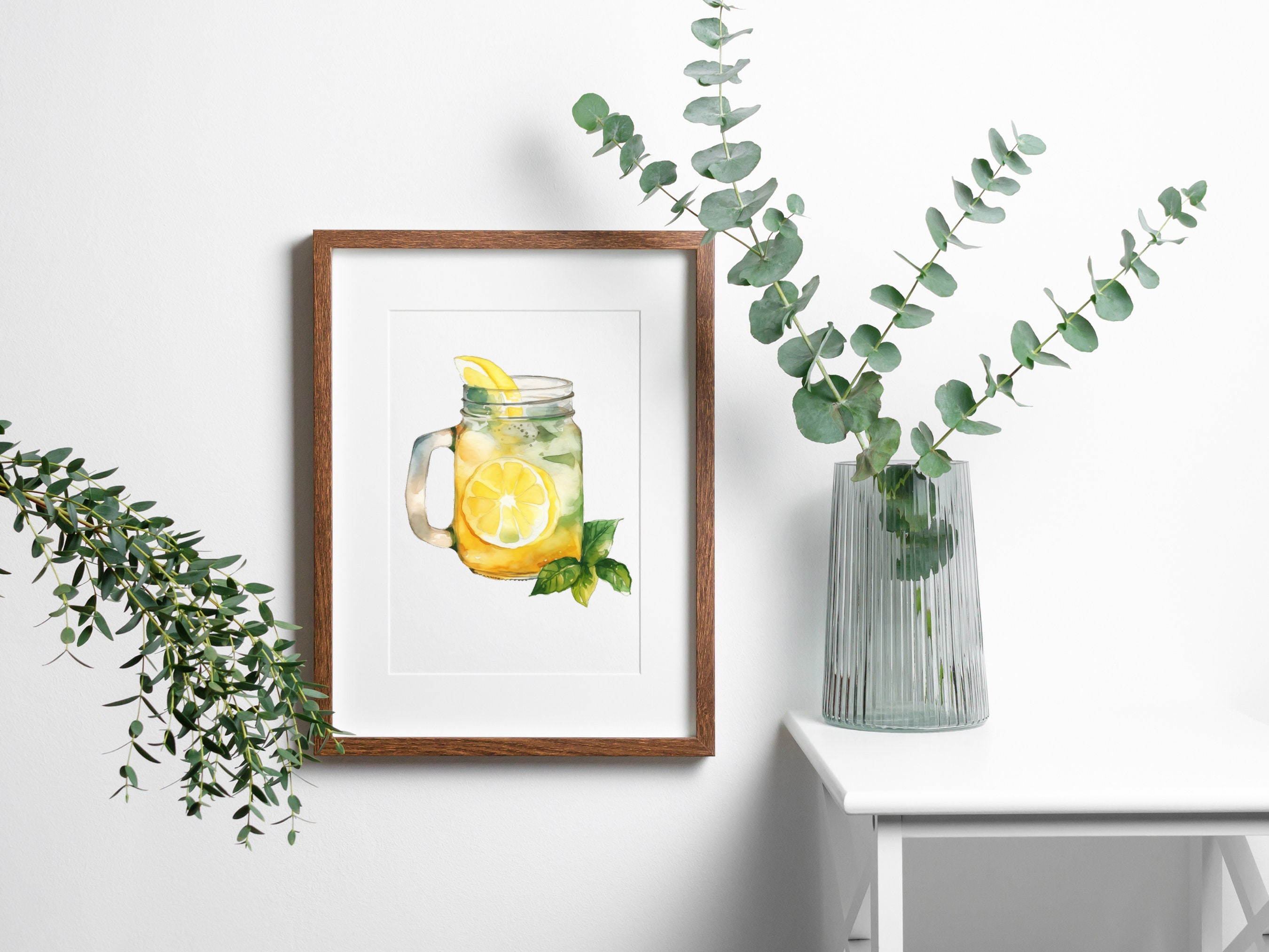 Watercolor Lemonade Clip Art Bundle, Lemonade PNG, Mason Jar Clipart ...