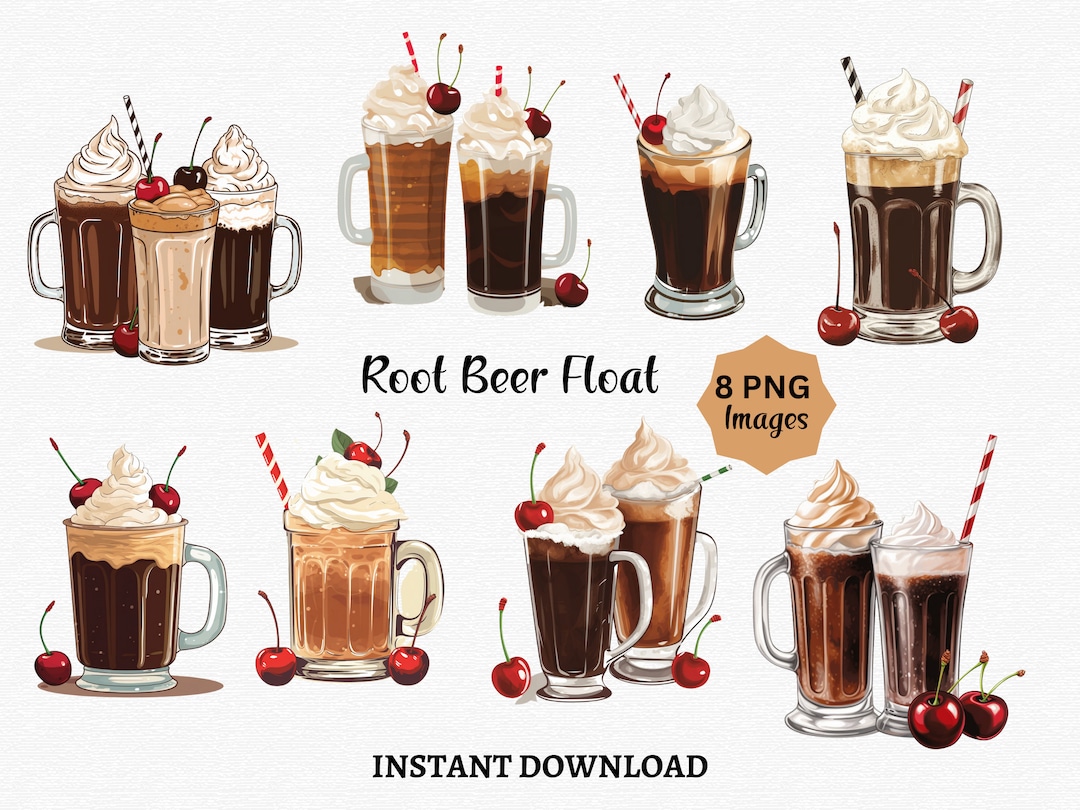 Root Beer Float Clipart, Beer Mug PNG, Summer Drink Clipart, Drink ...