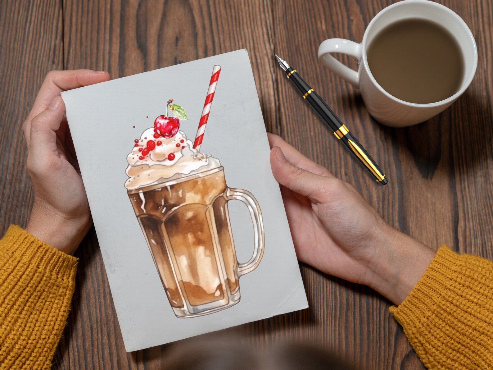 Watercolor Root Beer Float Clip Art, Root Beer Mug, Soda Ice Cream ...