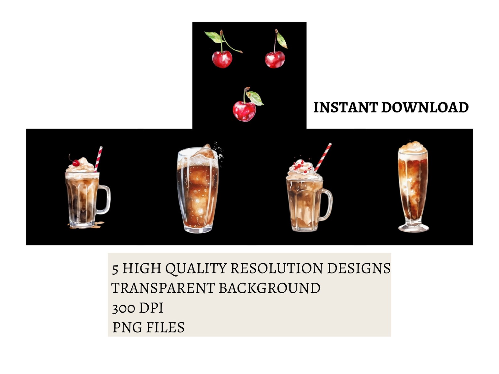 Watercolor Root Beer Float Clip Art, Root Beer Mug, Soda Ice Cream ...