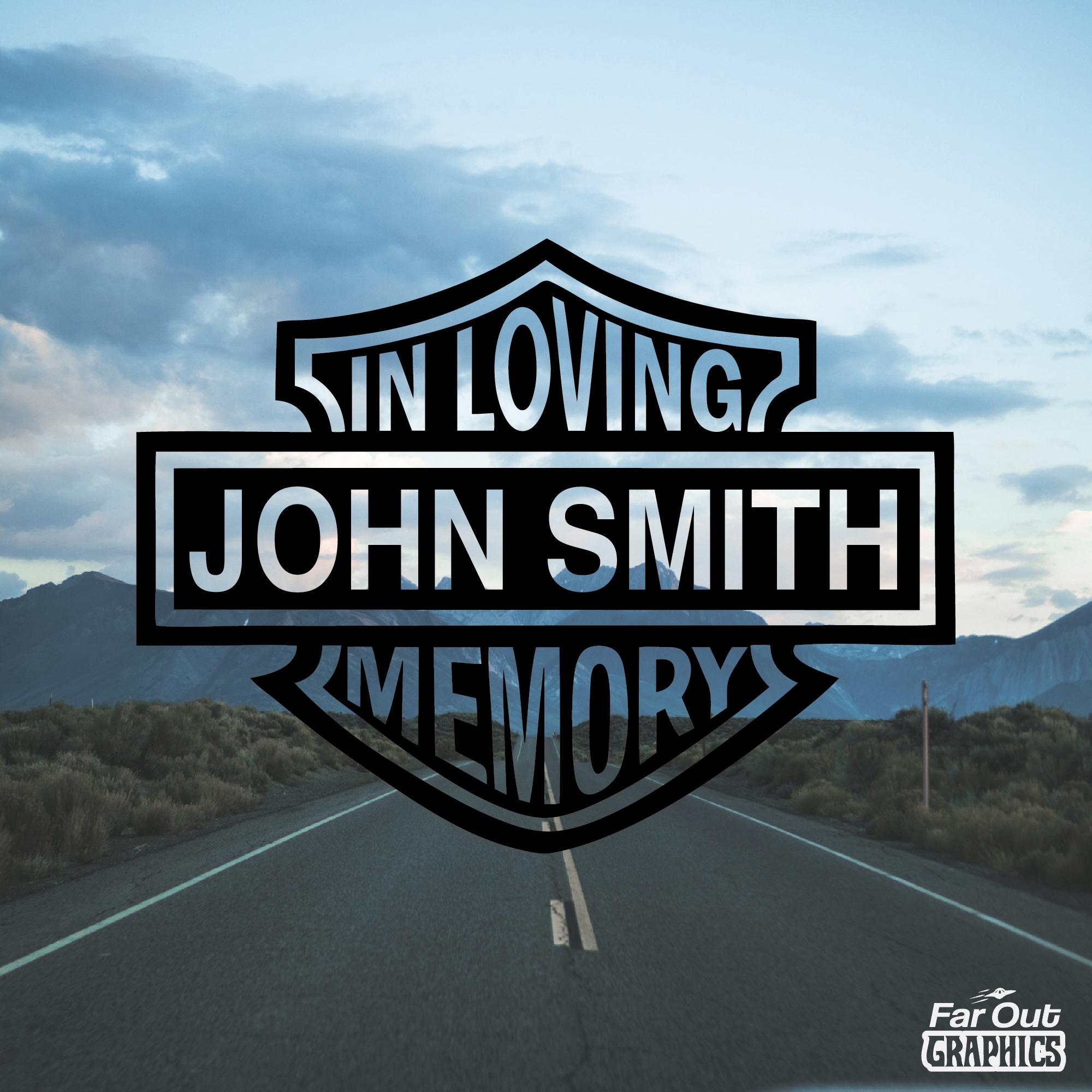 Motorcycle in Loving Memory Decal - Etsy