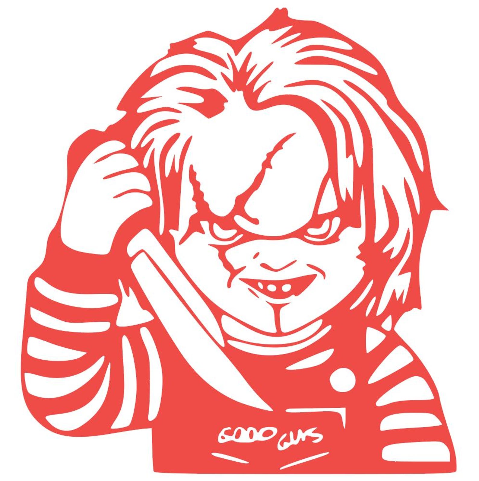 Chucky Decal, Horror Movie Sticker, Scary Car Decal - Etsy