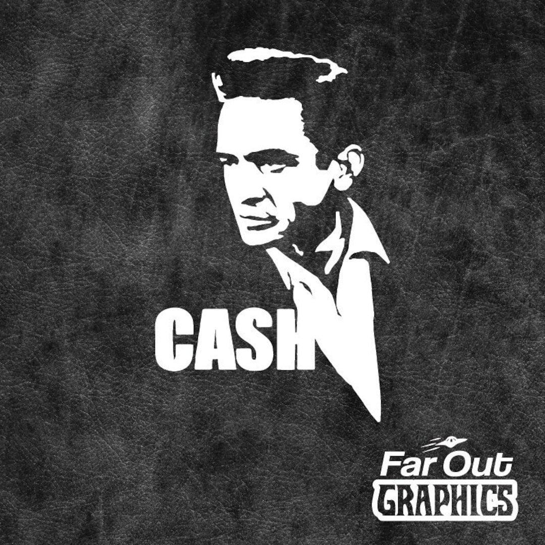 Johnny Cash Sticker, Country Music Vinyl Decal, Waterproof - Etsy