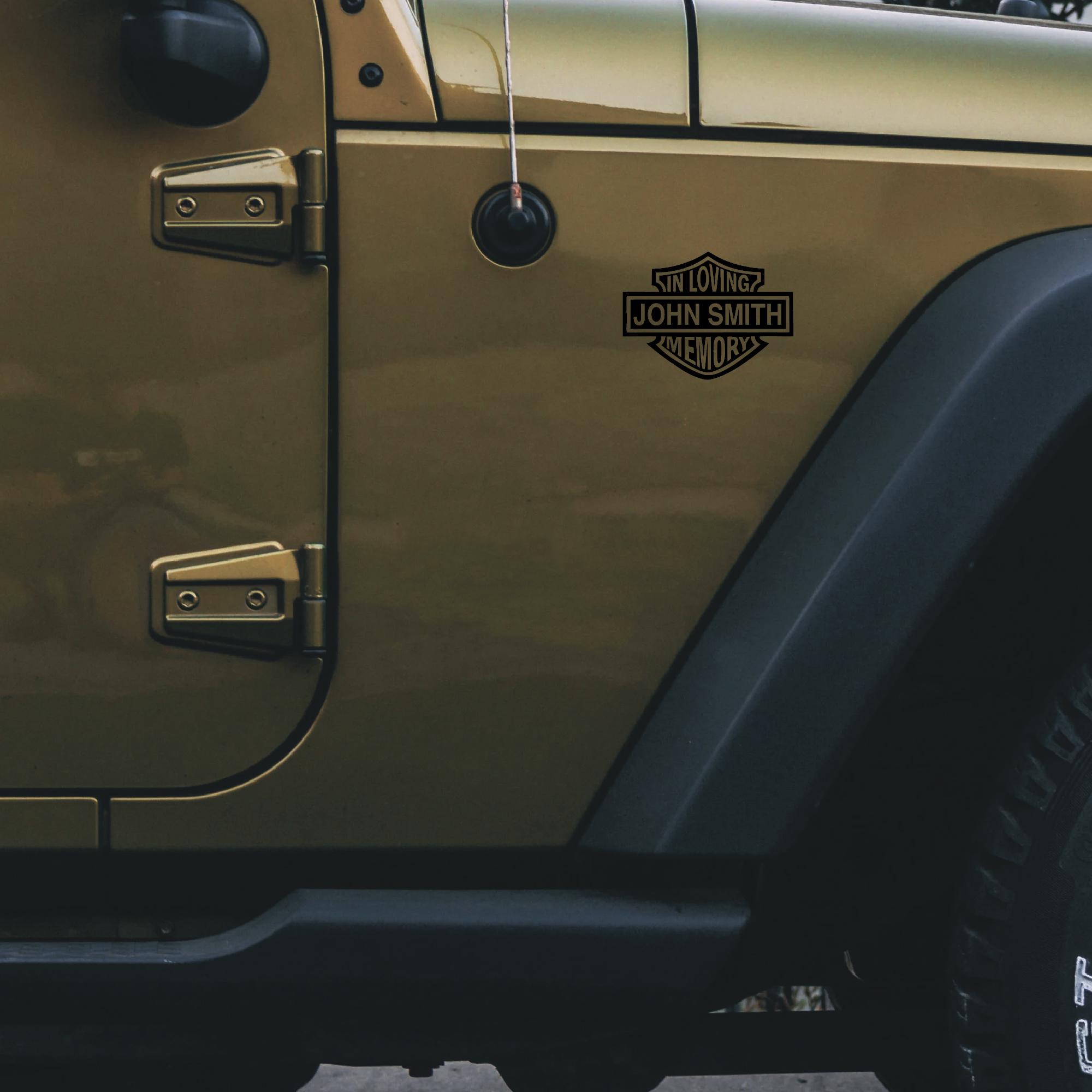 Motorcycle in Loving Memory Decal - Etsy