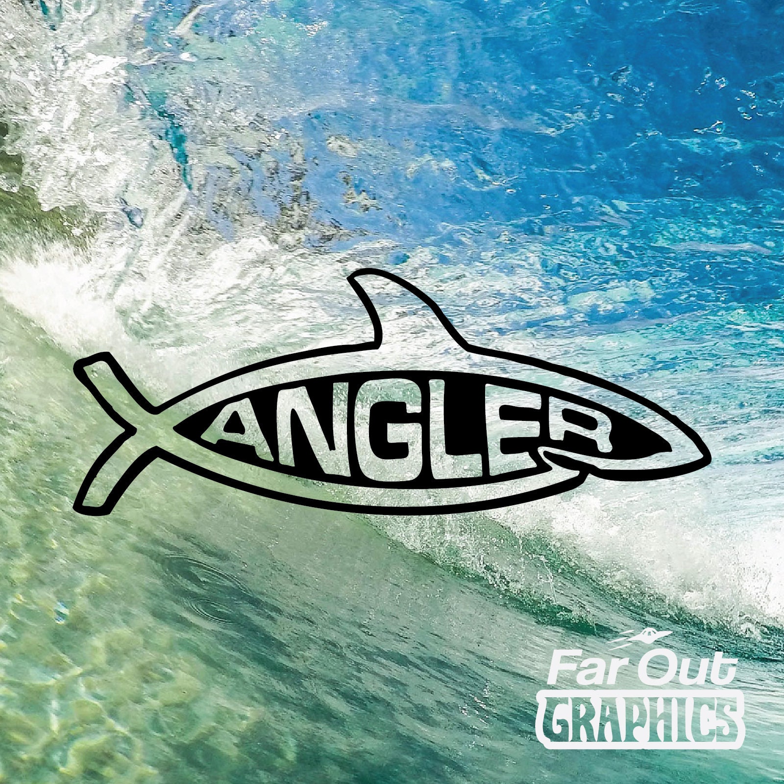 Angler Fish Vinyl Decal - Etsy