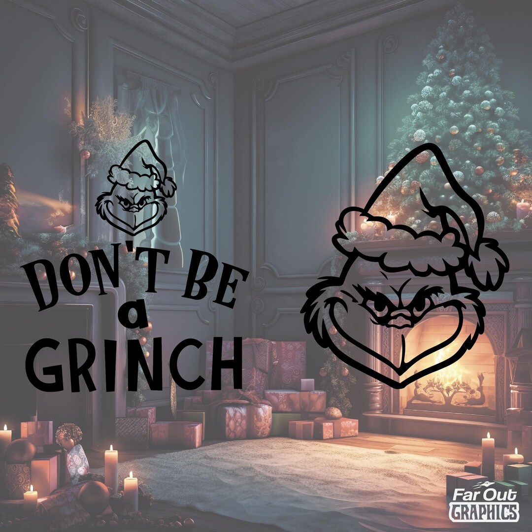 The Grinch Christmas Car Decal - Etsy