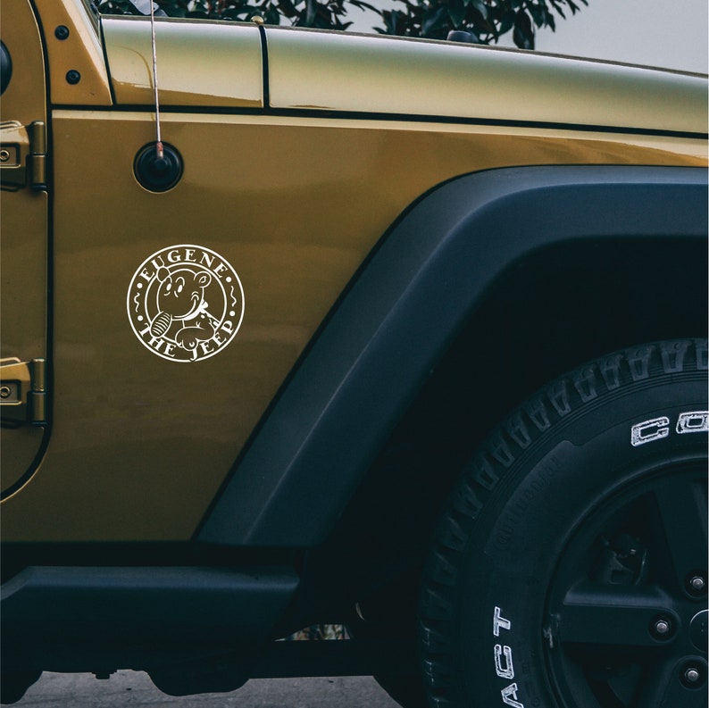 Popeye Eugene the Jeep Decal for Car Bumper Sticker Waterproof Cartoon ...