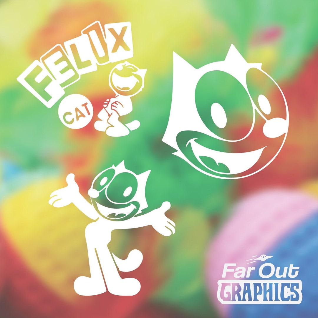 Felix the Cat Sticker Decals Cute Cartoon Vinyl Decals for Car Bumper ...