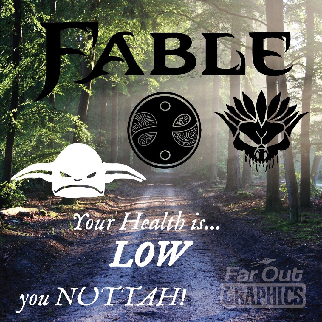 Fable Vinyl Decals Video Game Sticker Waterproof Laptop Sticker for Car ...