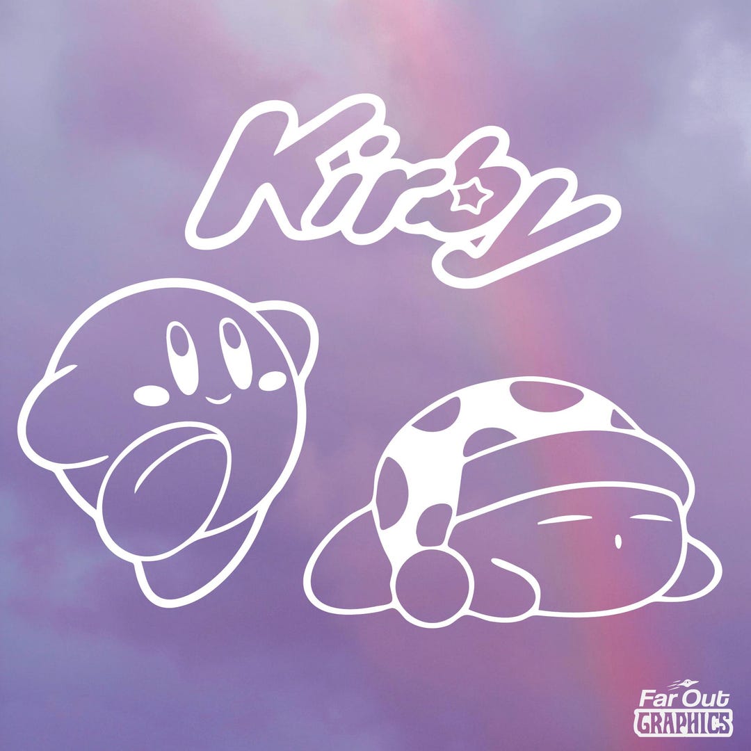 Kirby Vinyl Decals Video Game Sticker Waterproof Laptop Sticker for Car ...