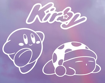 Kirby Inspired Decal for Car, Laptop, Game Console - Etsy