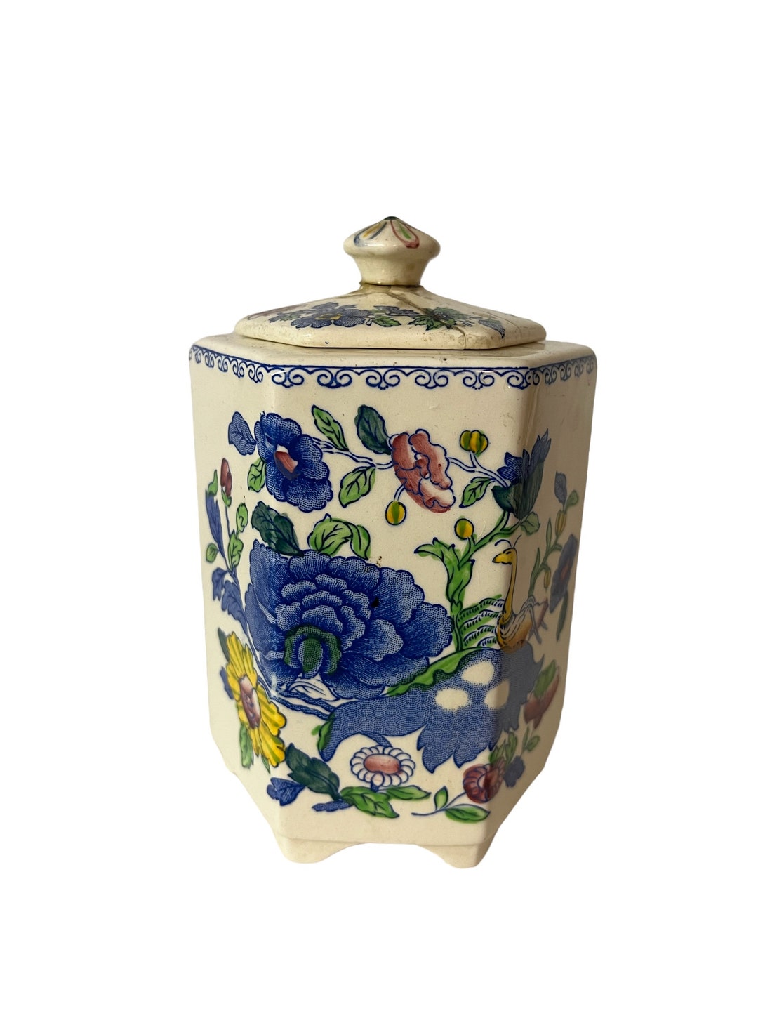 Rare Vintage Masons Regency Plantation Colonial Ming Jar , Masons Tea ...