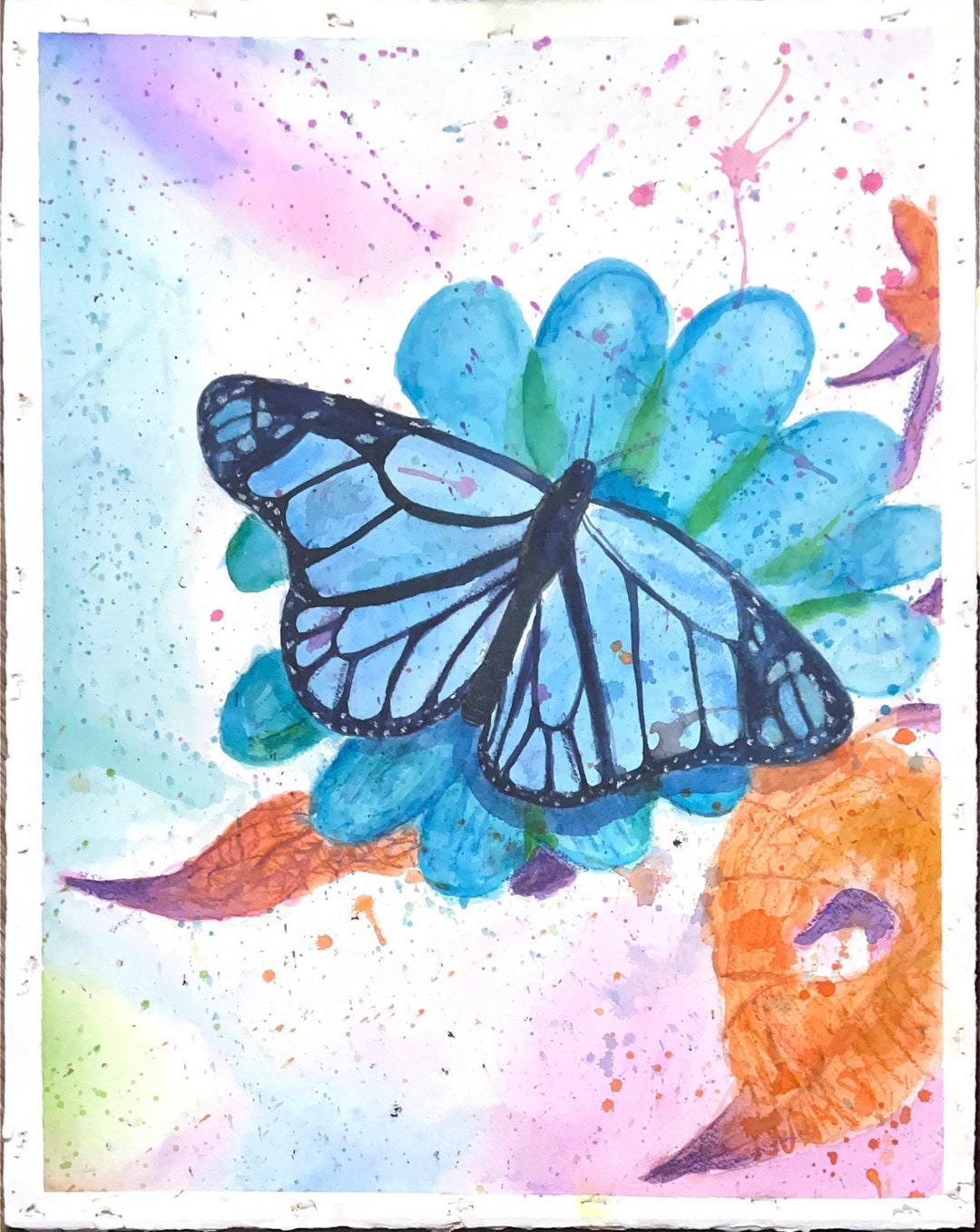 Splatter Butterfly Watercolor - Etsy