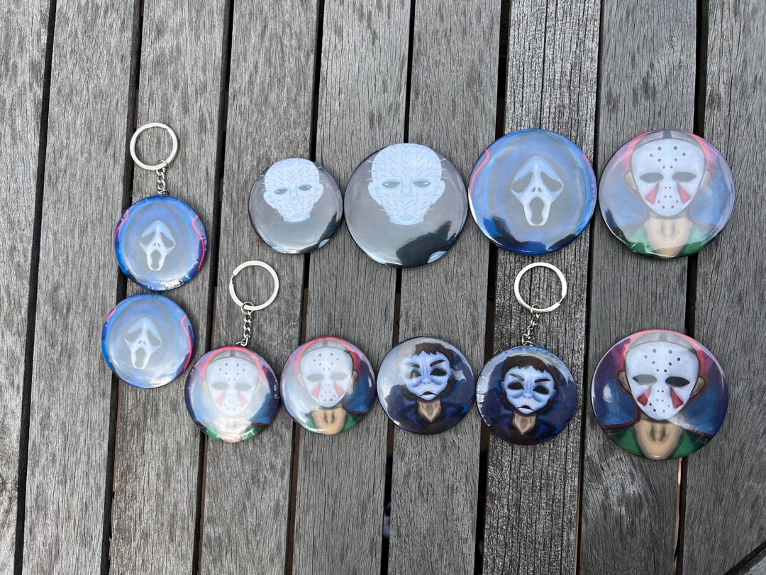 Horror Movie Inspired Pins and Magenta and Keychains - Etsy