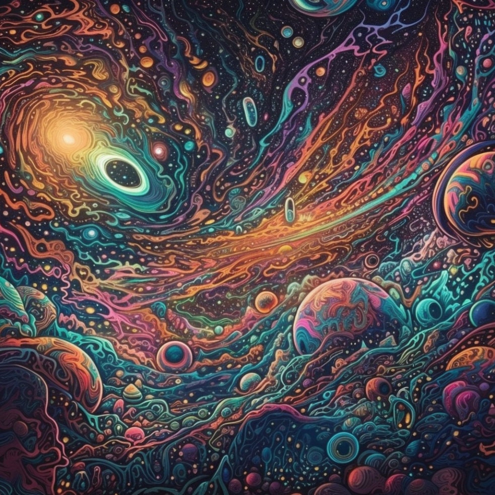 Celestial Mindscapes: Euphoric Psychedelia in Outer Space - Etsy