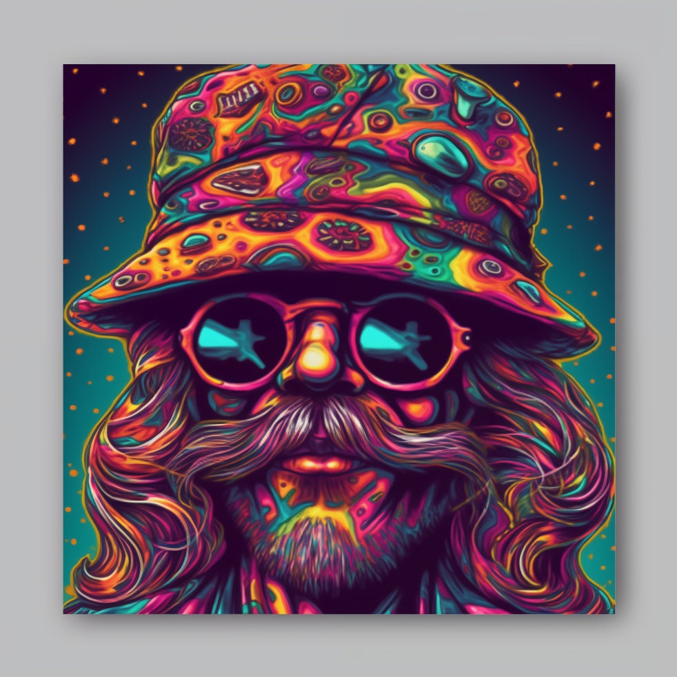 Cosmic Slice Artistry: Psychedelic Pizza Visionary - Etsy