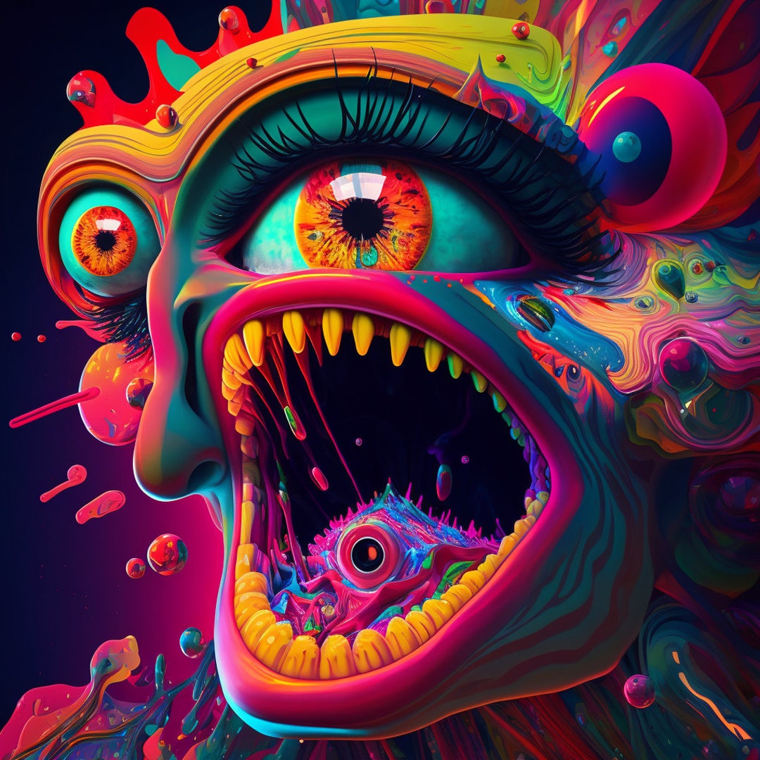 The Acid Monster: A Fantastical and Frenzied Journey - Etsy