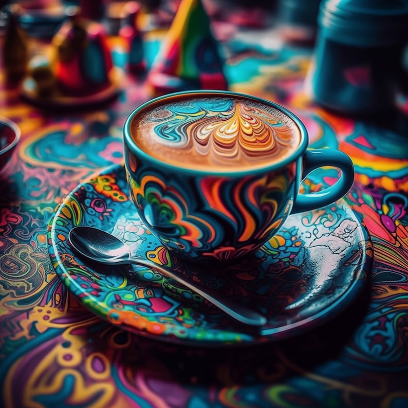 Mindful Mornings: Psychedelic Coffee Adventure - Etsy