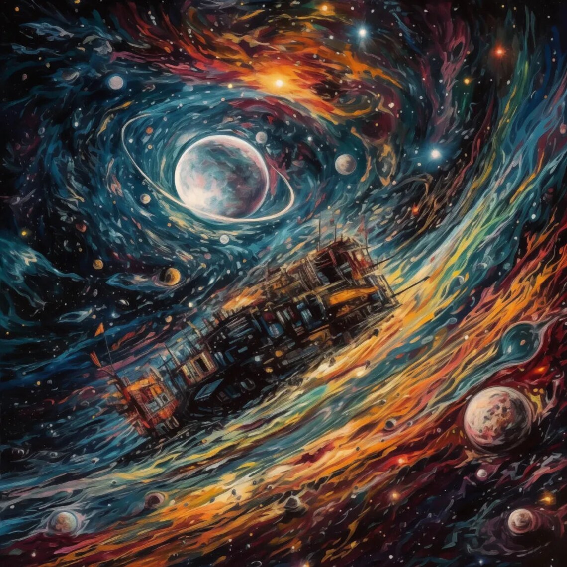 Stellar Ecstasy: Euphoric Serenity in Outer Space - Etsy