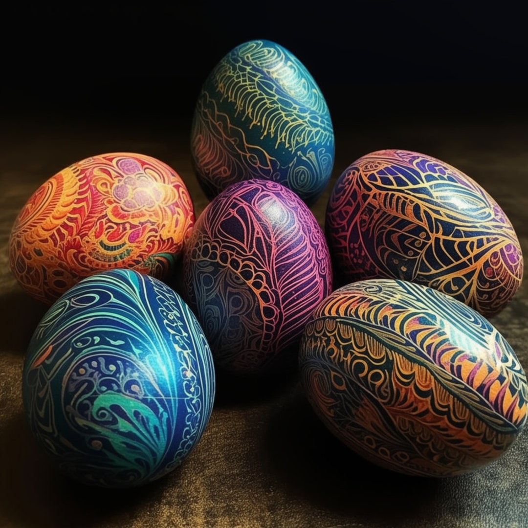Trippy Eggscapade: Psychedelic Easter Egg Collection - Etsy