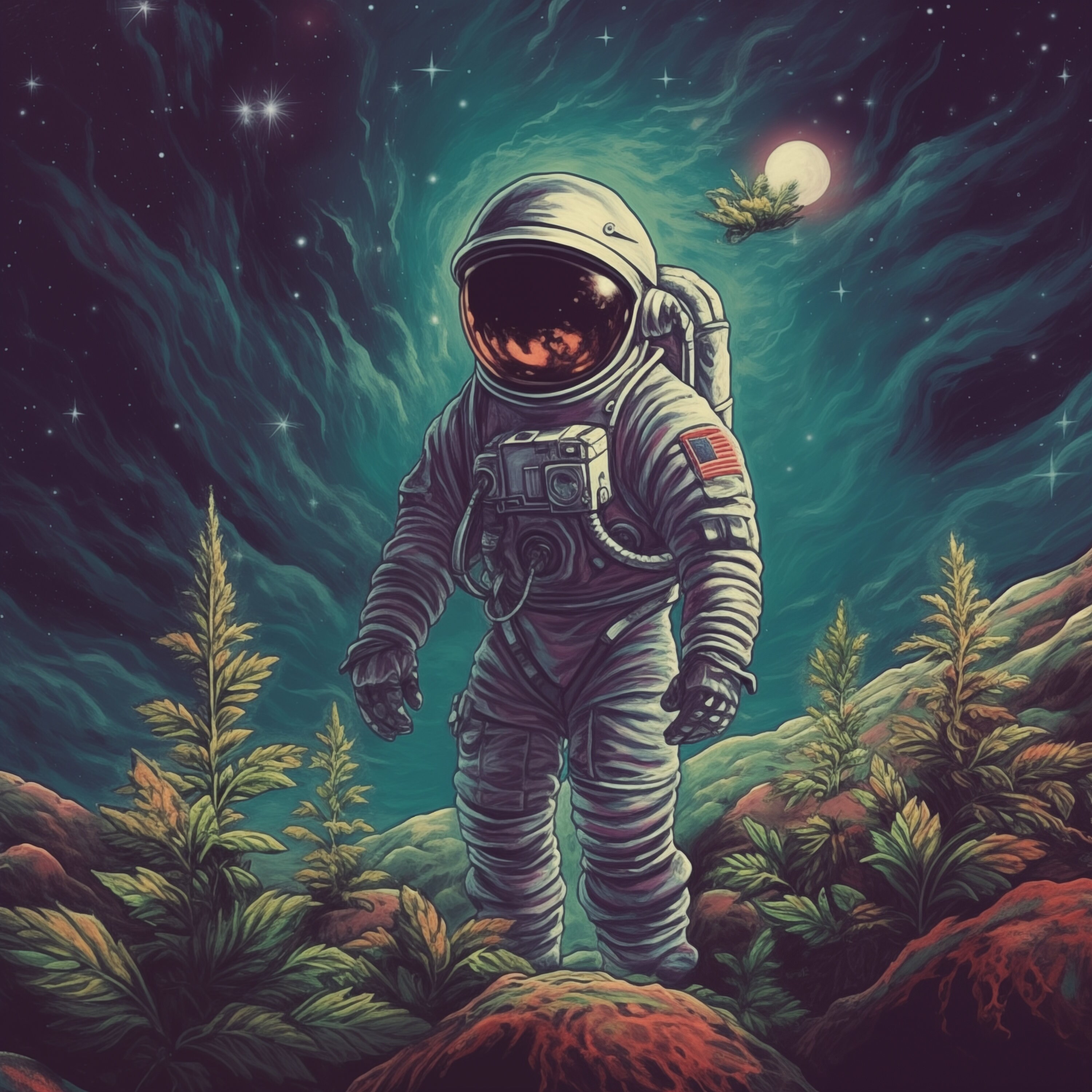 Astronaut High in Space - Etsy