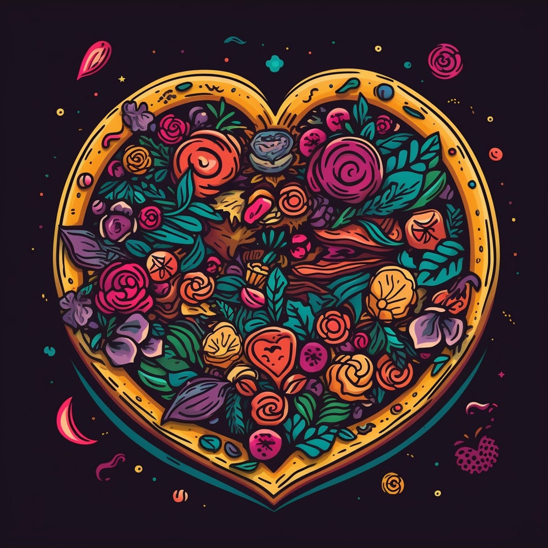 Psychedelic Pizza - Etsy