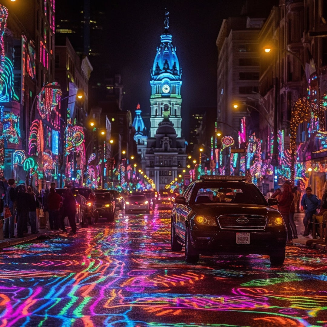 Cityscape Kaleidoscope: Acid Trip Philly Lights - Etsy