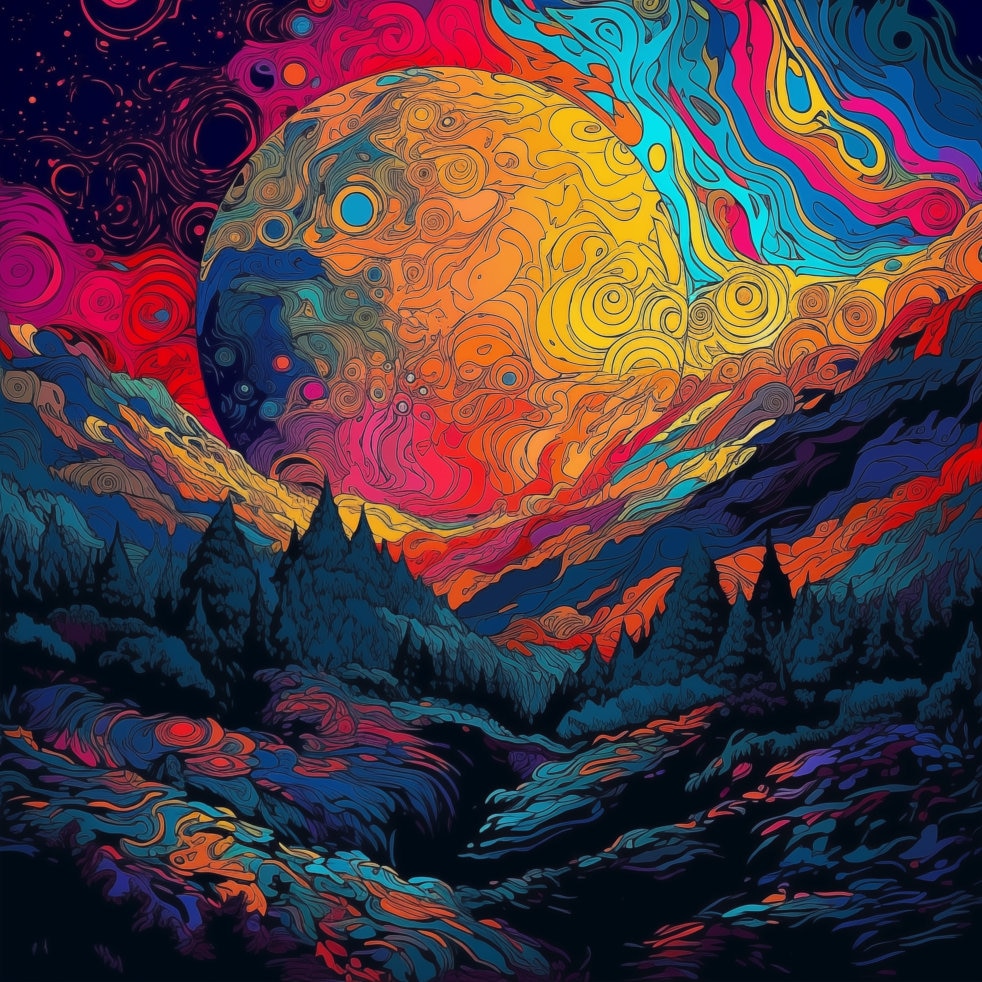 Lunar Illusions: Psychedelic Moon Magic - Etsy