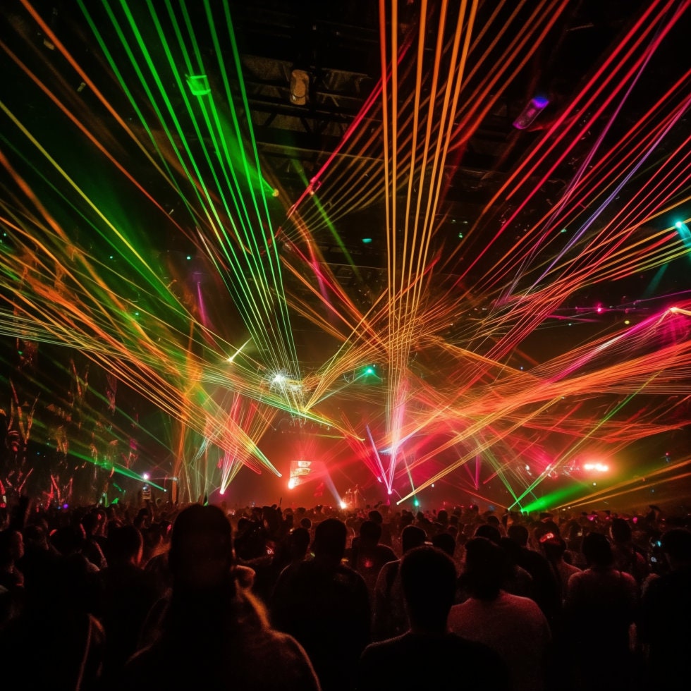 Luminescent Rhythms: Rave Revival With Enhanced Lights - Etsy