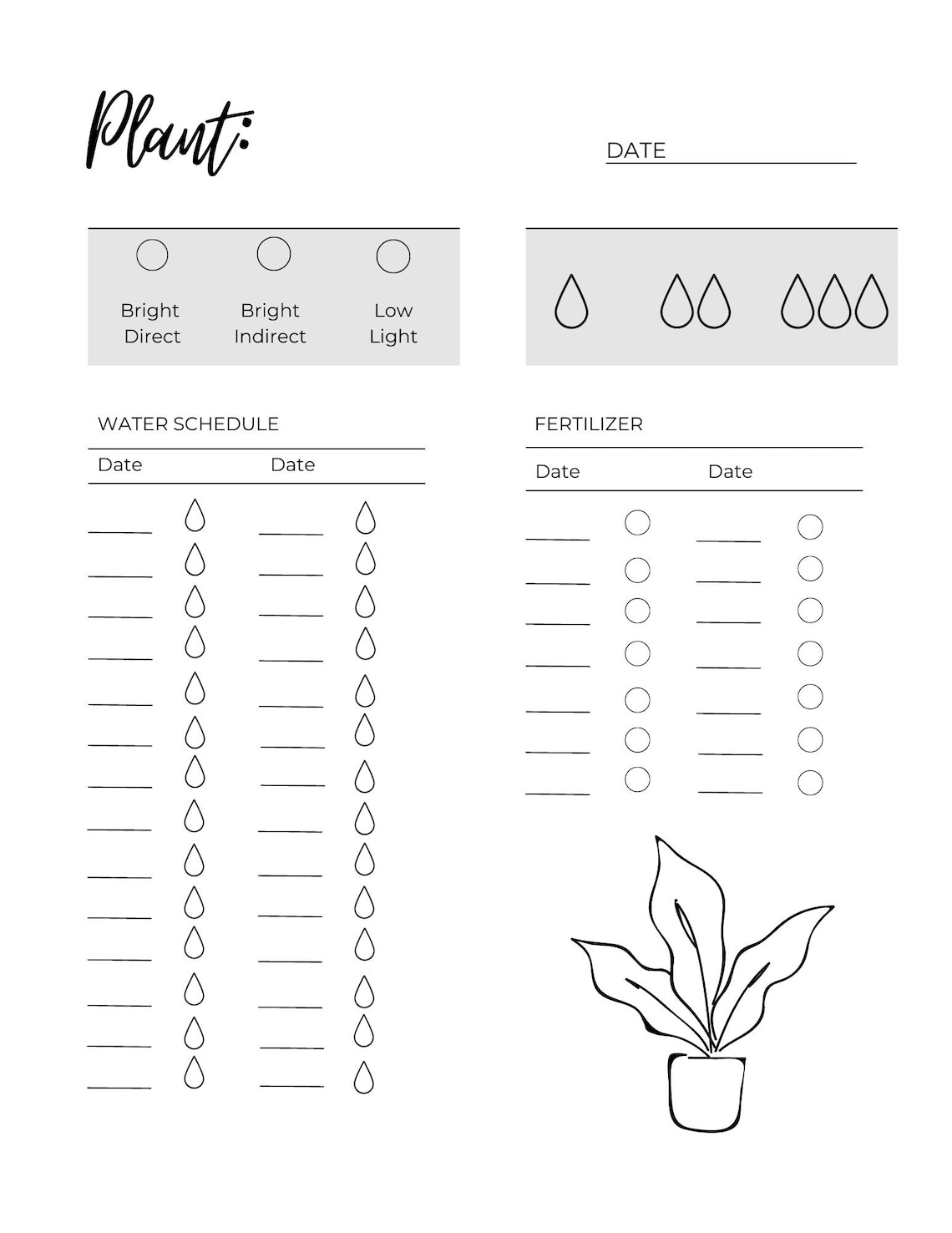 Plant Journal, Plant Care Tracker - Etsy