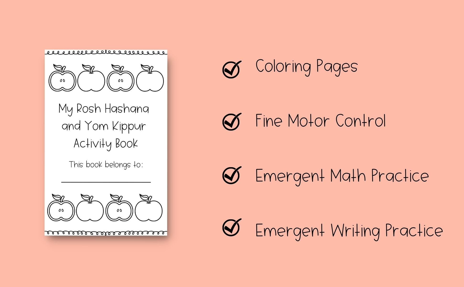 My Rosh Hashana and Yom Kippur Activity Book| Jewish Activities for ...