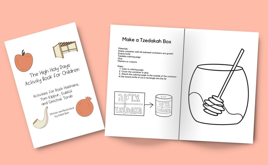 High Holy Day Activity Book for Children| Recipes, Coloring Pages and ...