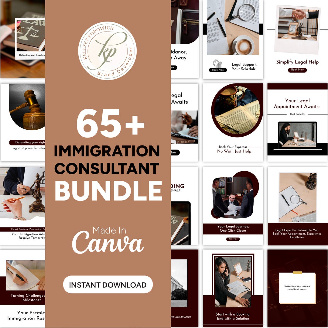 Immigration Consultant Bundle: Editable Marketing Templates for a ...