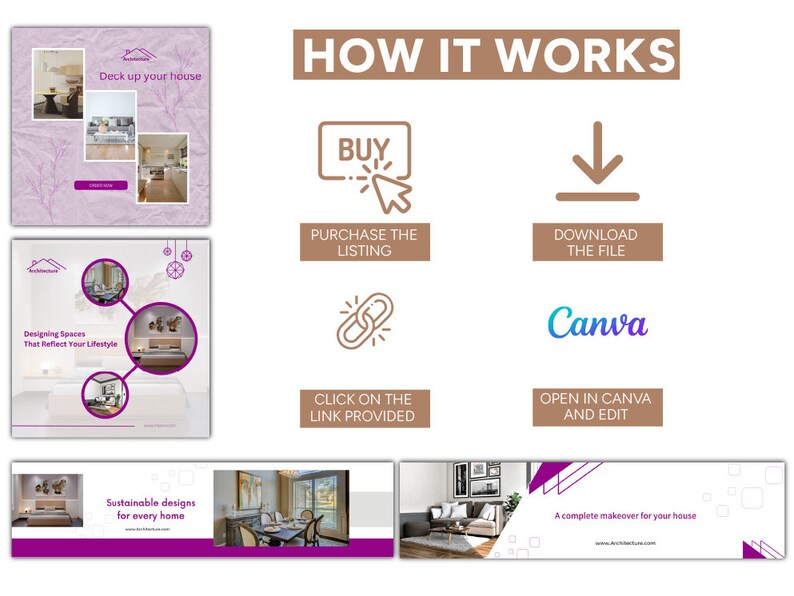 Architecture Canva Template Bundle | Interior Design Instagram ...