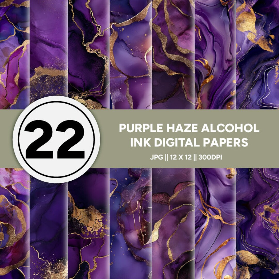 Purple Haze Alcohol Ink Patterns Digital Papers Design | Alcohol Ink ...