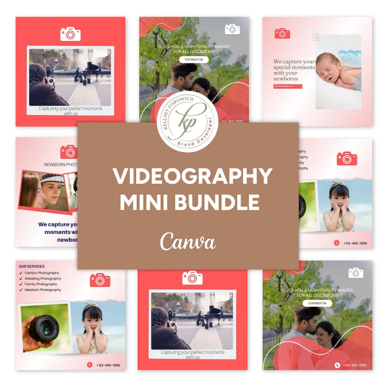 Videography Canva Template Bundle | Social Media Kit (PDF) - Etsy