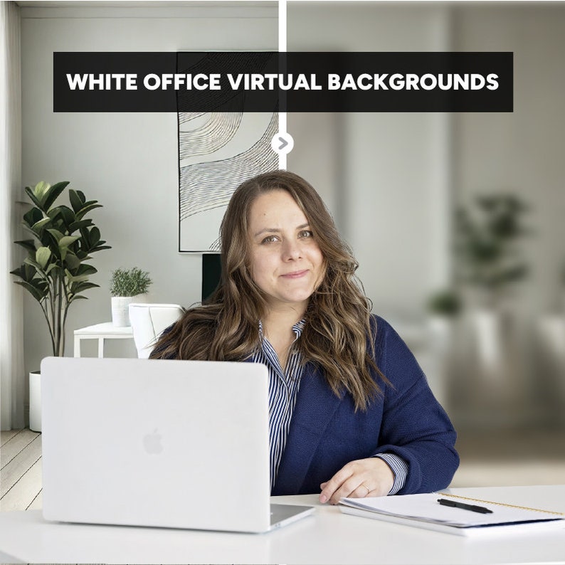 White Office Virtual Backgrounds for Video Calls | Online Meeting ...