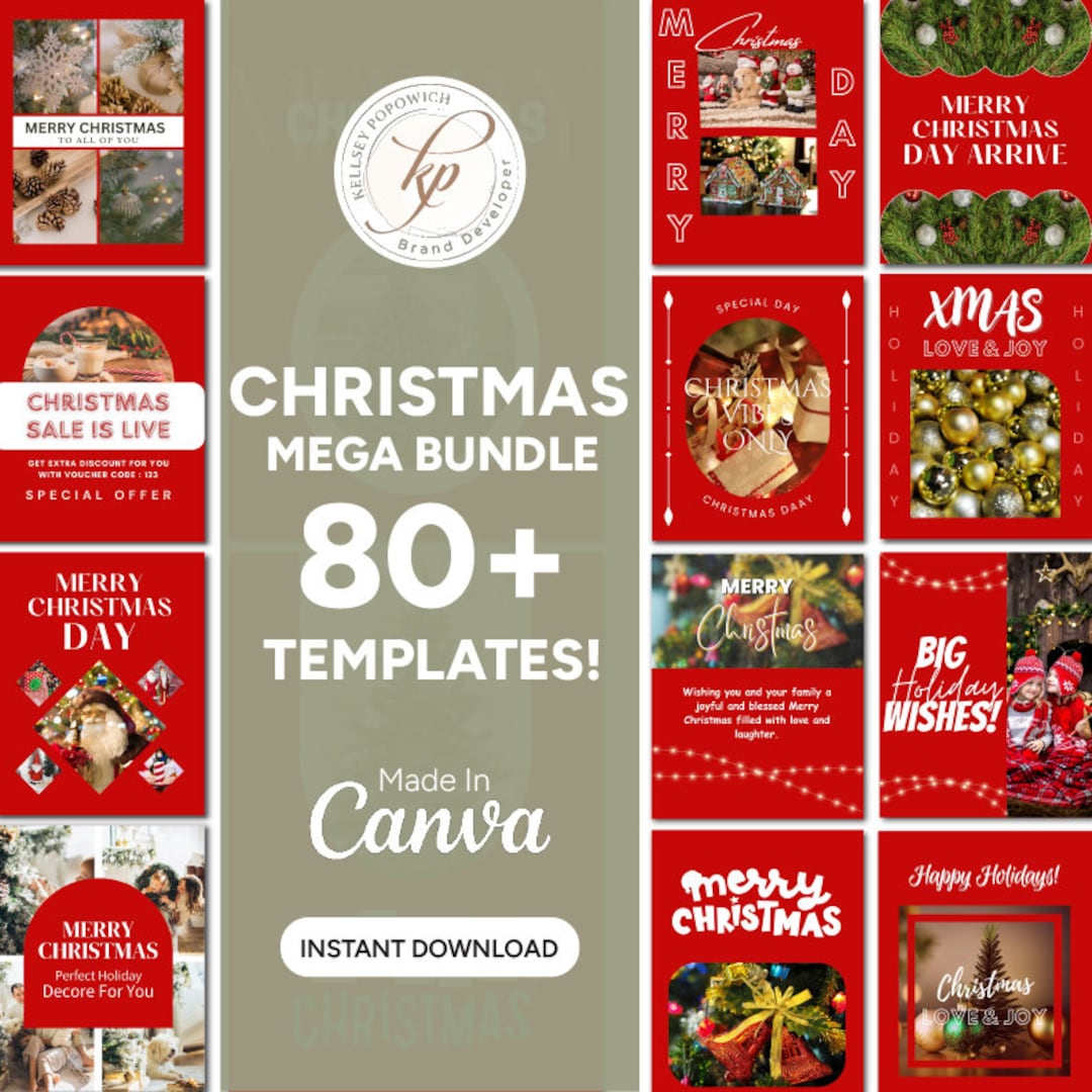 Christmas Mega Bundle Ultimate Digital Toolkit for Festive Marketing ...