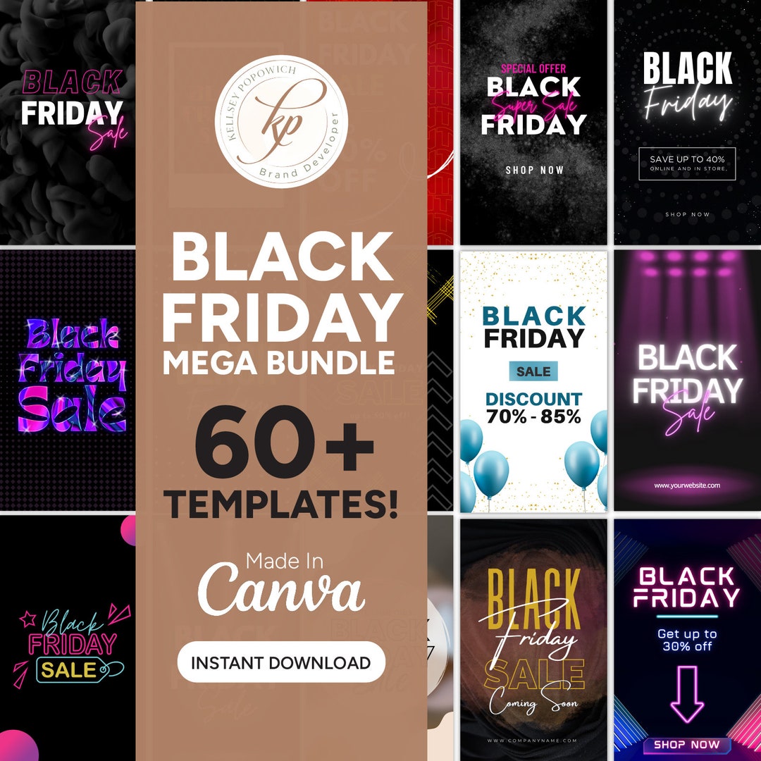 Black Friday Social Media Templates – 60+ Mega Bundle (canva) - Etsy